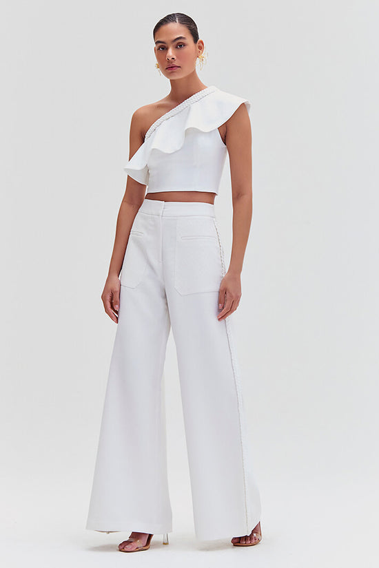 TOP CROPPED CREPE DREAM OFF WHITE