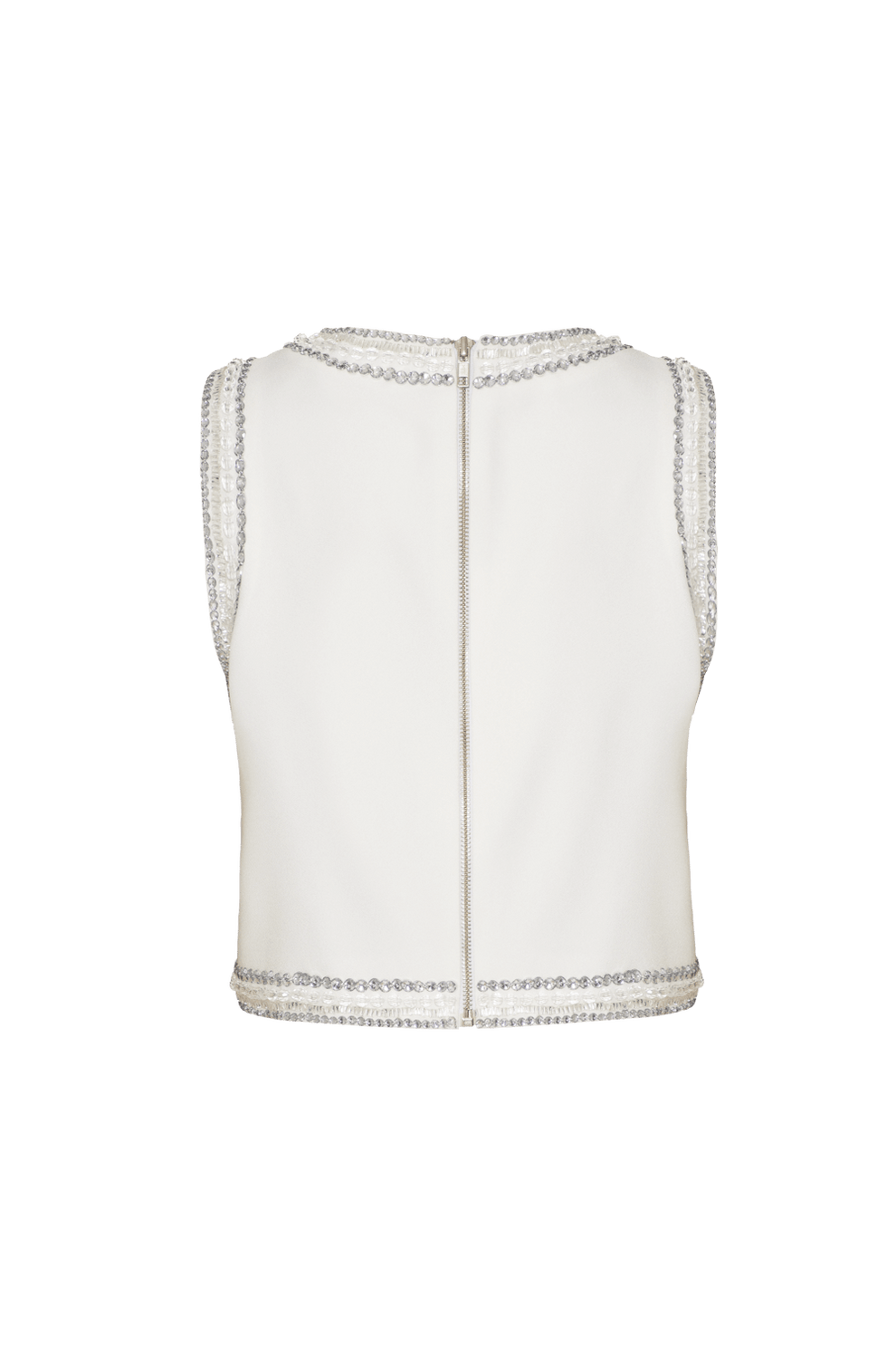 TOP CROPPED CREPE FRAMES OFF WHITE