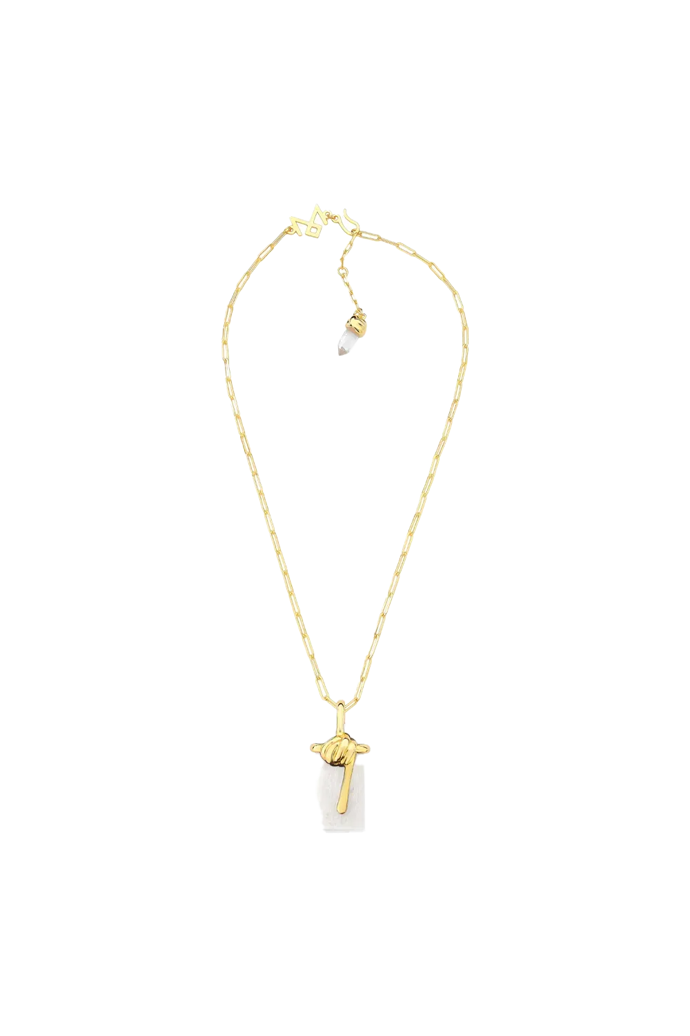 Colar comprido cristal-felspato natural – PatBo Brazil